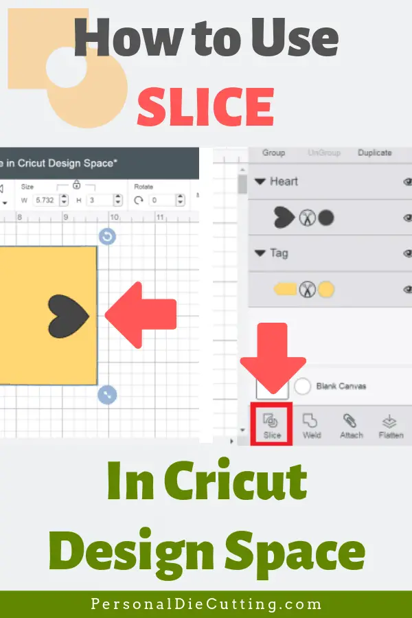 How To Slice In Cricut Design Space Personal Die Cutting